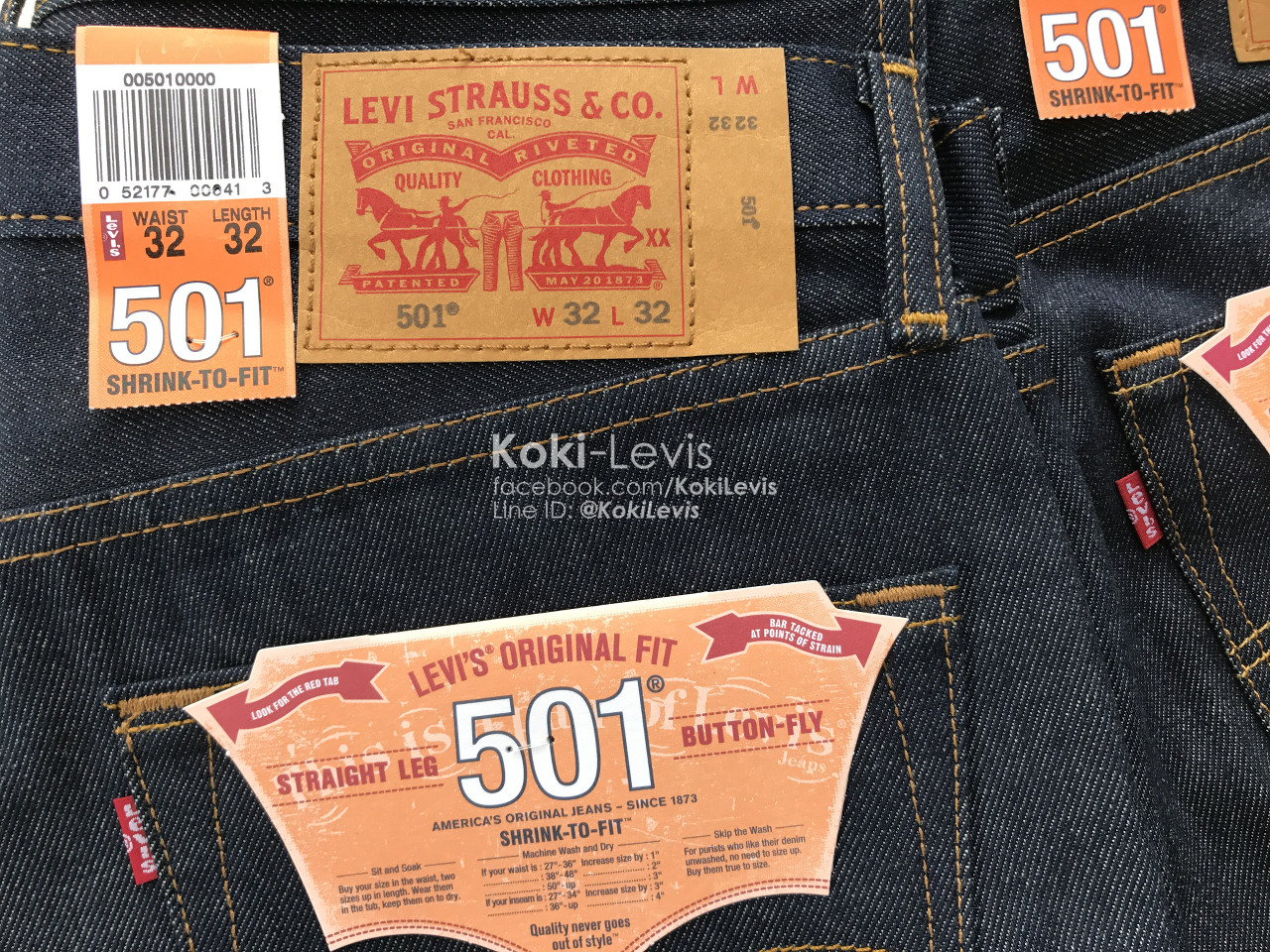 Levi's 501 Rigid ผ้าดิบ STF Shrink-to-fit KokiLevis.com