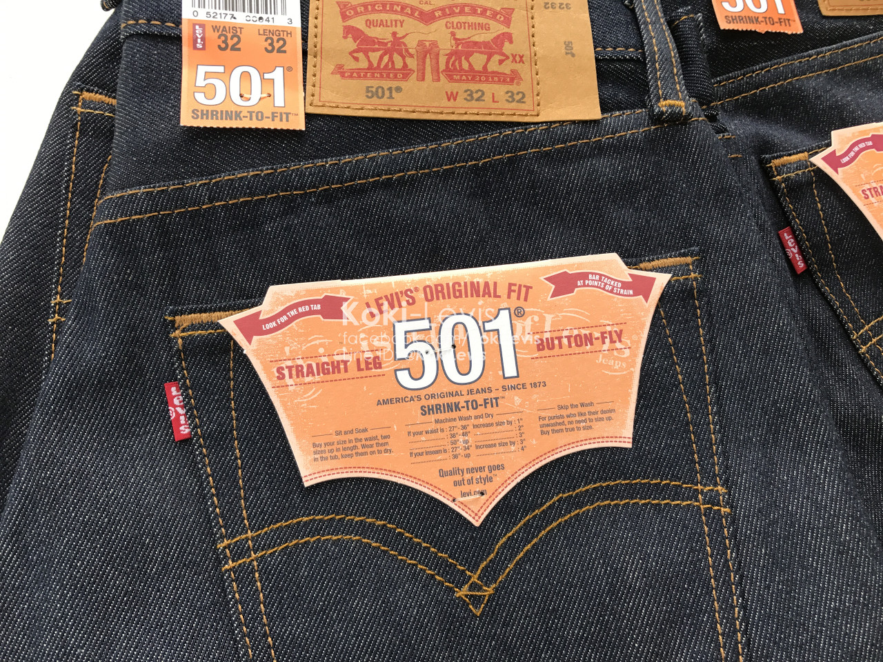 Levi's 501 Rigid ผ้าดิบ STF Shrink-to-fit KokiLevis.com